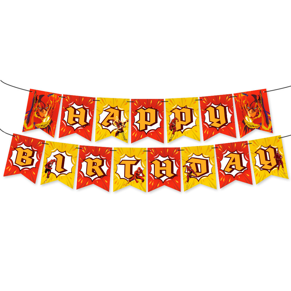 The Flash Theme Backdrop Birthday Party Decorations Supplies Set | eBay