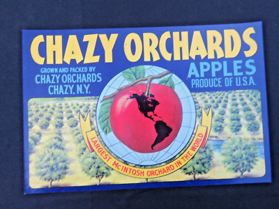 Apple Crate Label 1950s Chazy Orchards Chazy New York | eBay