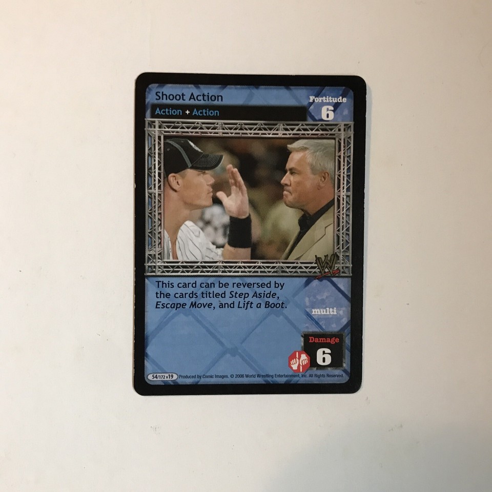 Shoot Action action card for WWE WWF Raw Deal card game ccg | eBay