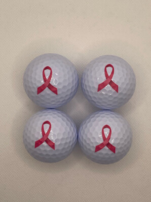 Breast Cancer Awareness Golf Balls 4pk ~ Novelty Imprinted Golf Balls ...