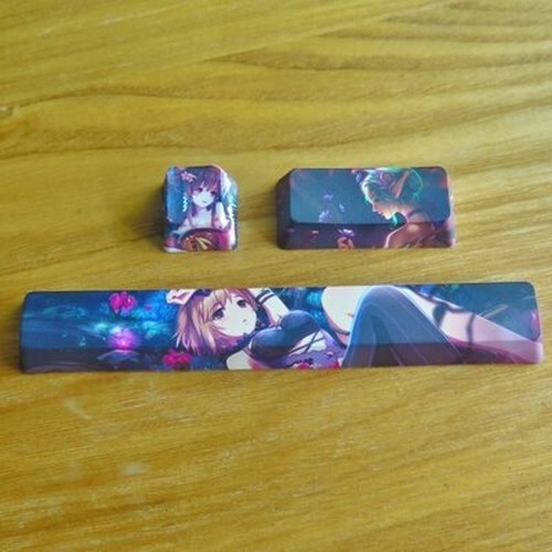 3 Custom Anime Keycap Set For Mechanical Keyboard Waifu Key Caps ...