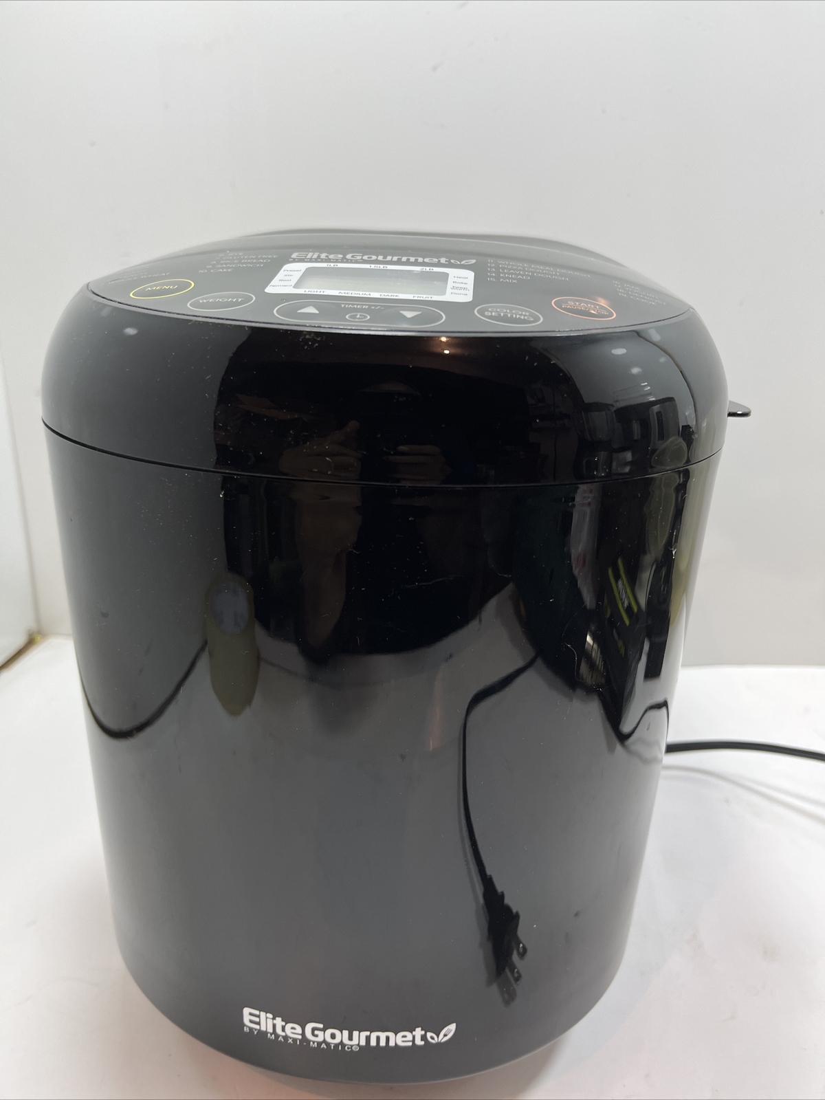 Elite Gourmet Maxi-Matic EBM8103B Programmable Bread Maker Machine 3 ...