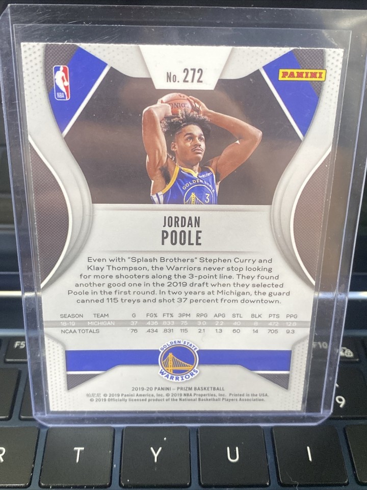 2019-20 Prizm Jordan Poole Rookie Card RC #272 Warriors | eBay