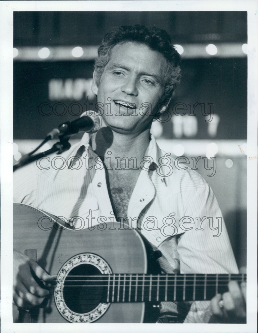 1989 Country Music Singer Larry Gatlin Playing Guitar Press Photo | eBay