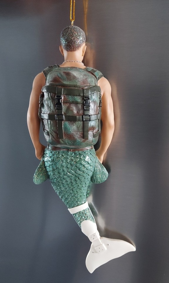 RARE December Diamonds HERO Limited Edition Merman Ornament Wounded ...