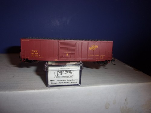 N SCALE ATLAS/45002 C&NW/154836 50' PRECISION DESIGN SINGLE DOOR BOXCAR ...
