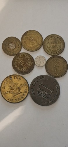 Lot Of 8 Vintage Tokens | eBay