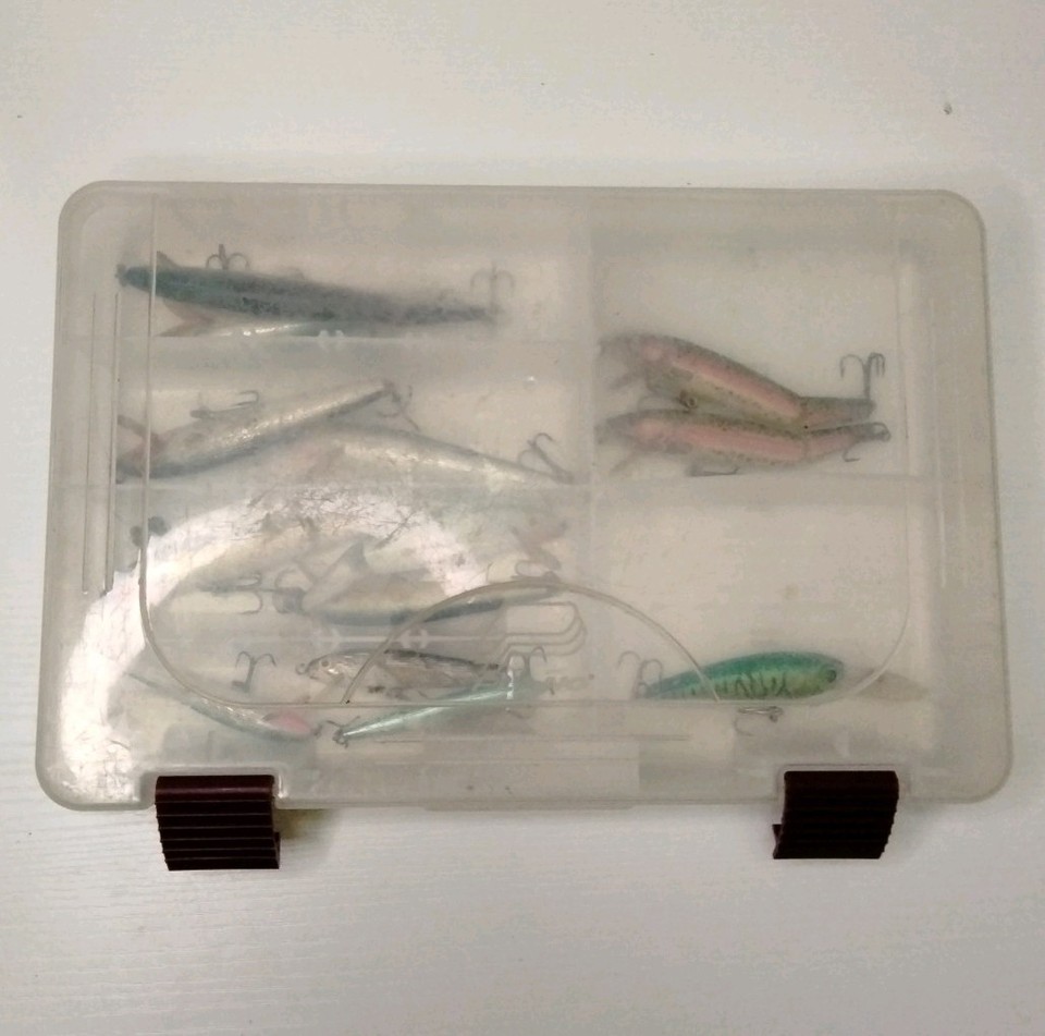 Rebel/Misc Small Jerkbaits Lot Of 13 Fishing Lures With Older Plano ...