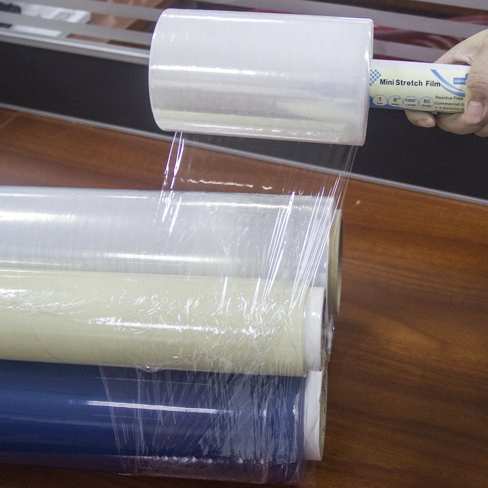 Clear Stretch Wrap 6"×1000' Plastic Wrap Roll for Moving Shipping Wrap,Indu | eBay