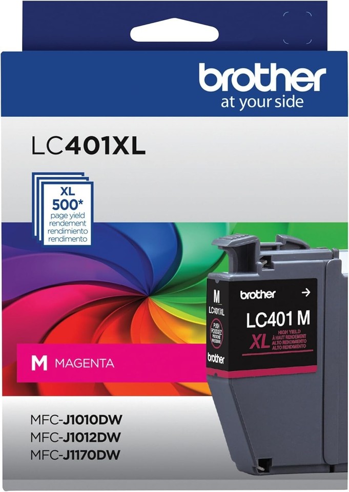 Brother Genuine LC401XL High Yield Black Cyan Yellow Magenta Ink ...