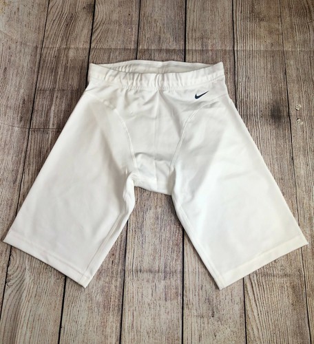 Women's NIKE 9" Compression Shorts RN#56323 CA05553 - White & Gold ...