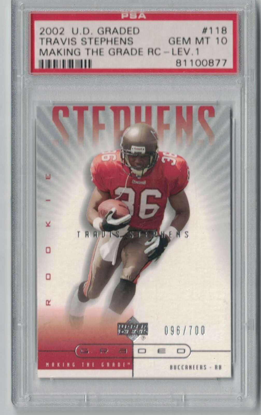 2002 UD Graded TRAVIS STEPHENS RC # 96/700 PSA 10 GEM MINT ROOKIE | eBay