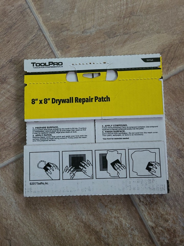 ToolPro 8"x8" Drywall Repair Patch 10 Pack | eBay