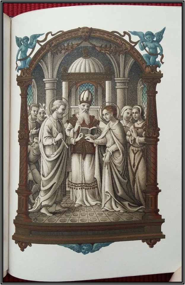 ⚜ (1884) Book of Hours ⚜ CHROMOLITHOGRAPHS ⚜ ENGRAVED ⚜ Antique ...