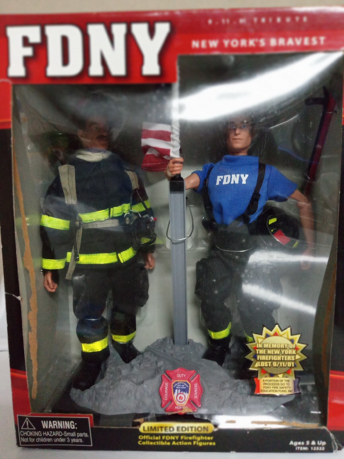 REAL HEROES Fireman FDNY 9/11 New York’s Bravest Collectible Action ...