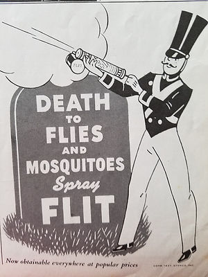1937 FLIT Insecticide Spray Sprayer Death to Flies Mosquitoes Original ...