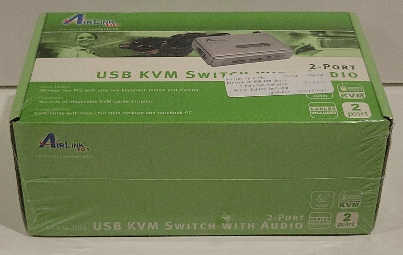 Airlink101 USB KVM Switch with Audio NEW AKVM-U22 | eBay