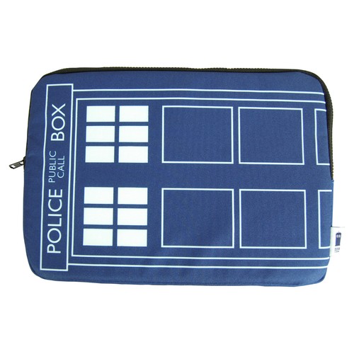 Dr Who Tardis Police Box Laptop Sleeve. Official BBC Zip Up Computer ...