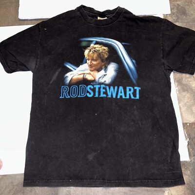 VTG 2001 Rod Stewart Concert Human Tour T-Shirt Size Large Cotton Hanes ...