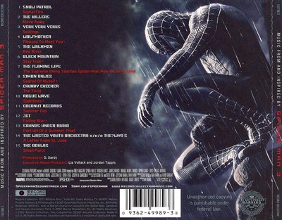 VARIOUS ARTISTS - SPIDER-MAN 3 [MUSIC FROM AND INSPIRED BY] NEW CD ...