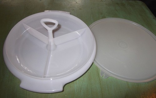 Tupperware Divided Relish Serving Container With Screw in Handle | eBay