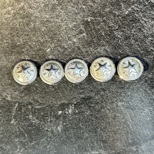 5- Post War Waterbury Button Co TEXAS Star Coat Buttons 23mm Nickel | eBay