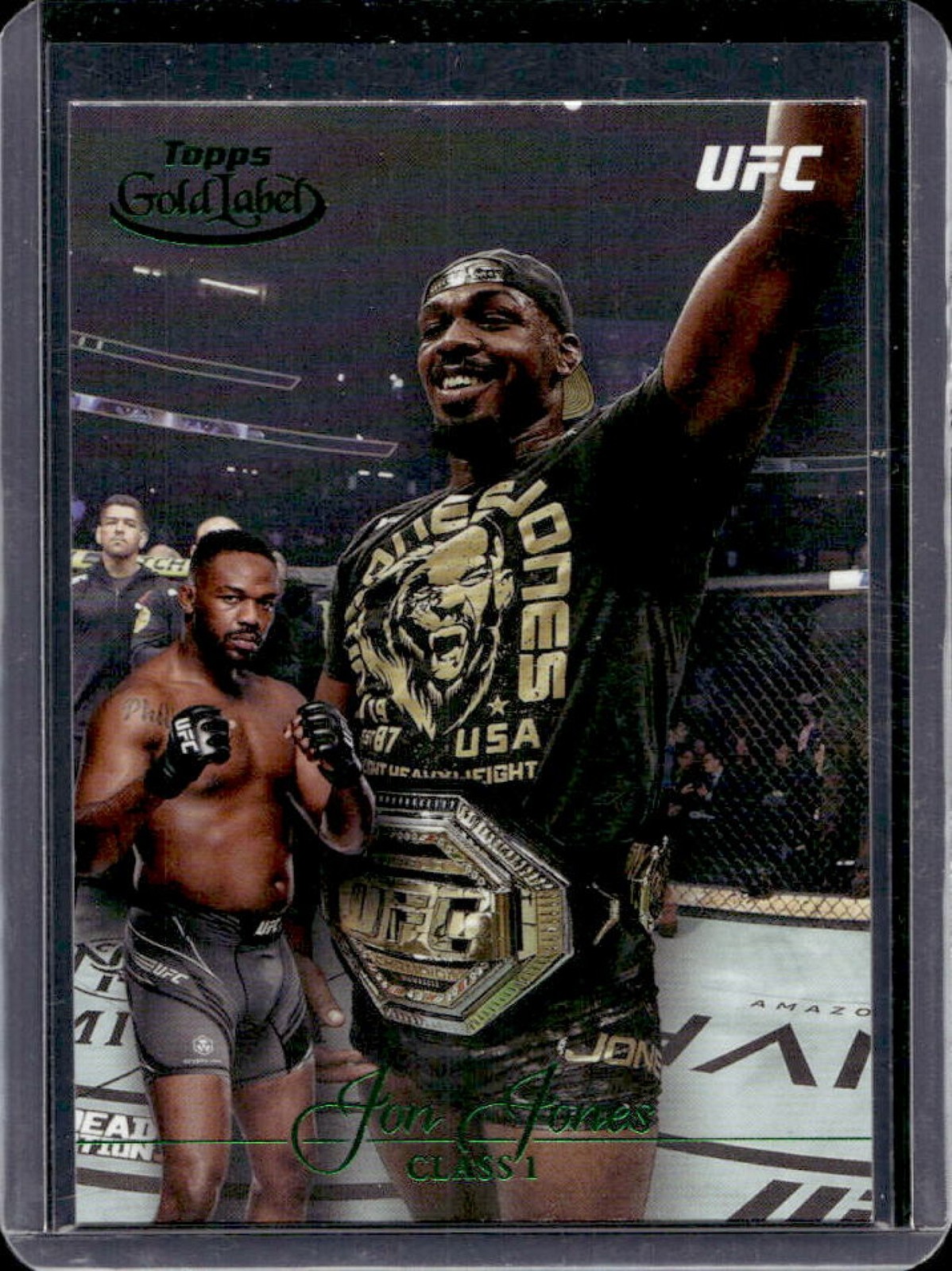 Jon Jones 2024 Topps Gold Label UFC #44 Class 1 - Green Price Guide ...