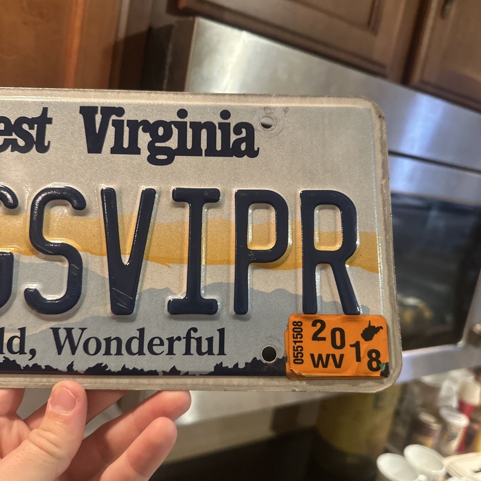 2018 West Virginia Vanity License Plate MAGSVIPR DODGE VIPER WV License ...