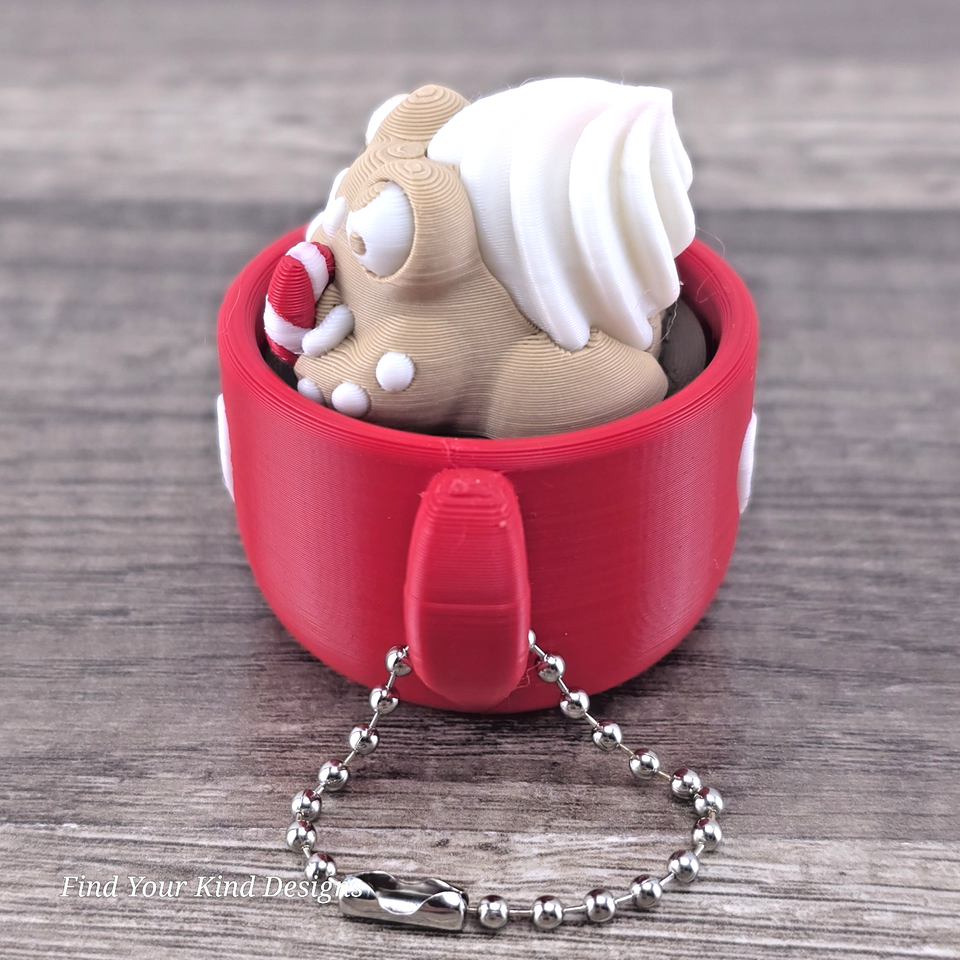Holiday Frog Clicker – Christmas 3D Printed Fidget Toy Keychain ...