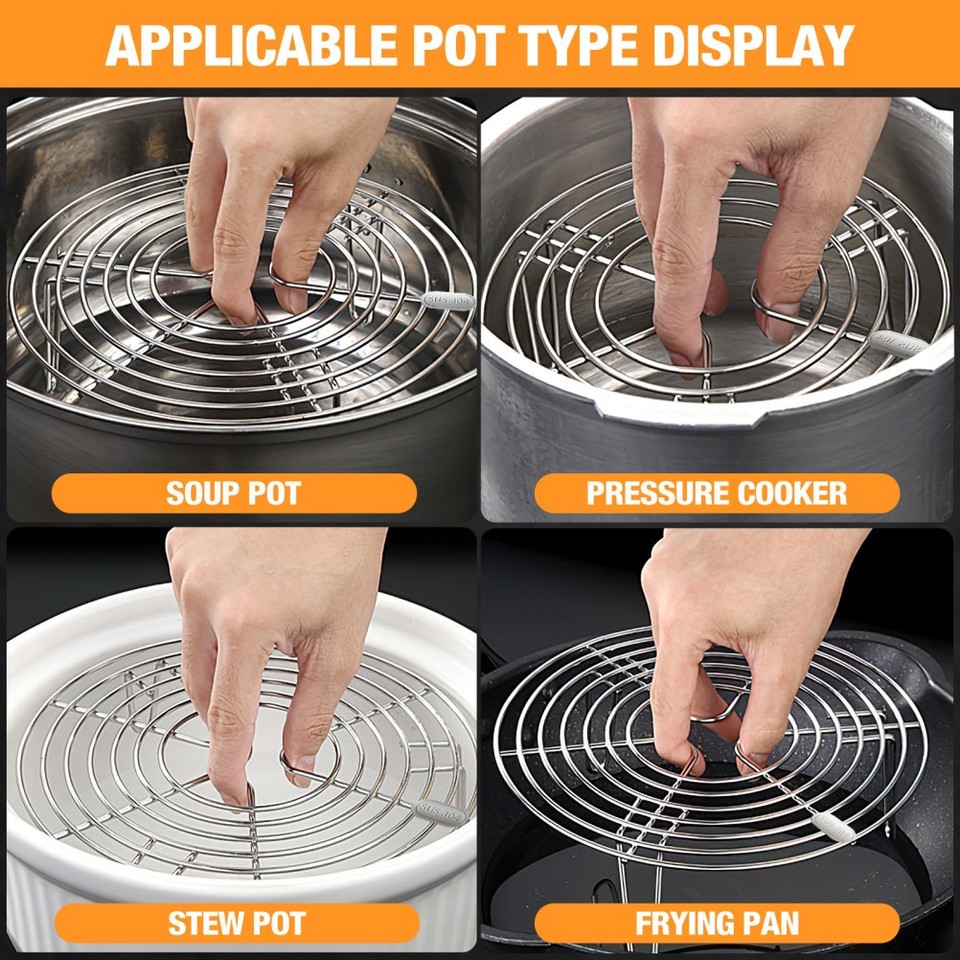 Stainless Steel Cooling Rack Round Shape 16 cm Diameter For Baking And ...