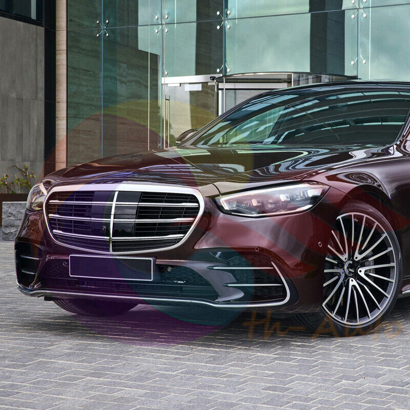 👉 3PCS Chrome Front Bumper Molding Trim For Mercedes W223 S-Class ...