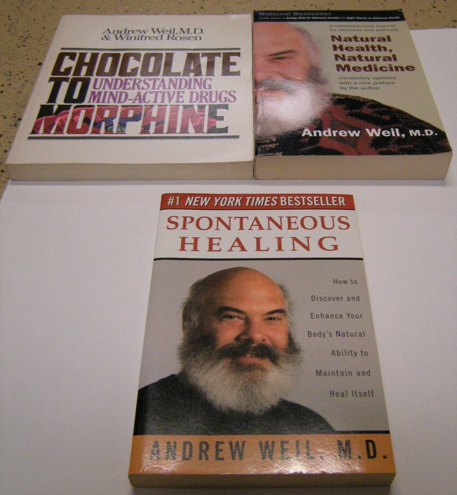 ANDREW WEIL lot Chocolate Morphine Natural Health Medicine Spontaneous ...