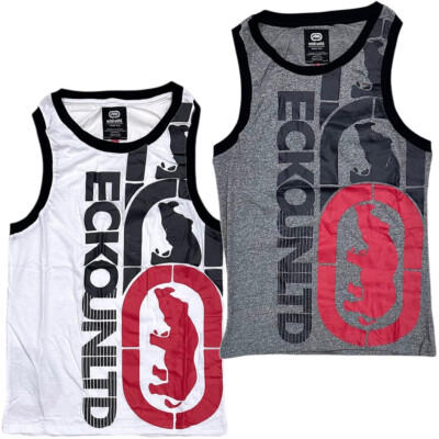 Ecko Unltd Men's Tank Top Puff Print Vertical Logo Sleeveless Tee T ...