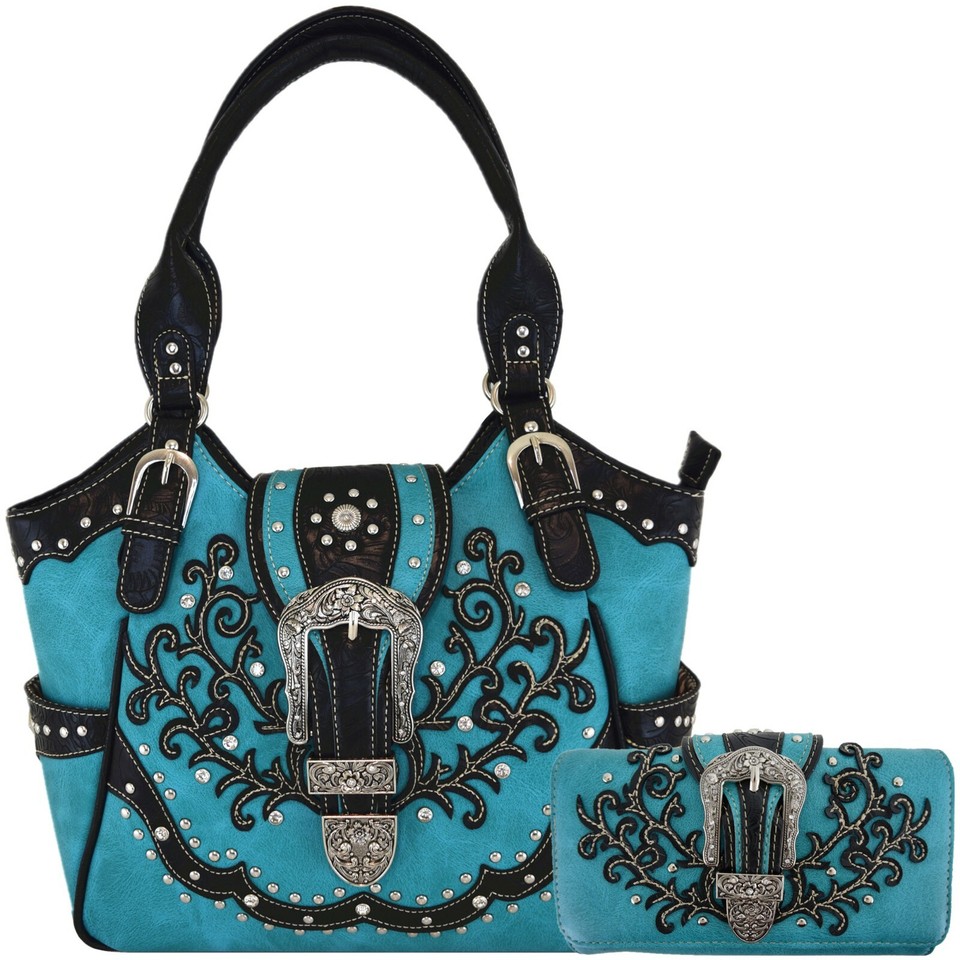 Western Buckle Country Handbag Concealed Carry Purse Women's Shoulder ...