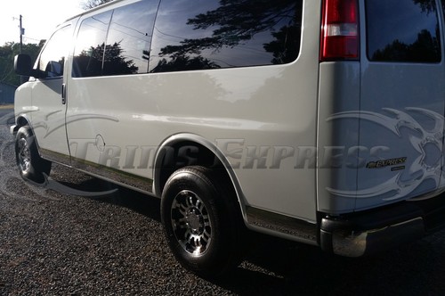 1998-2025 Chevy Express/GMC Savana 3Dr Full Van Rocker Panel Trim 7Pc 4 ...