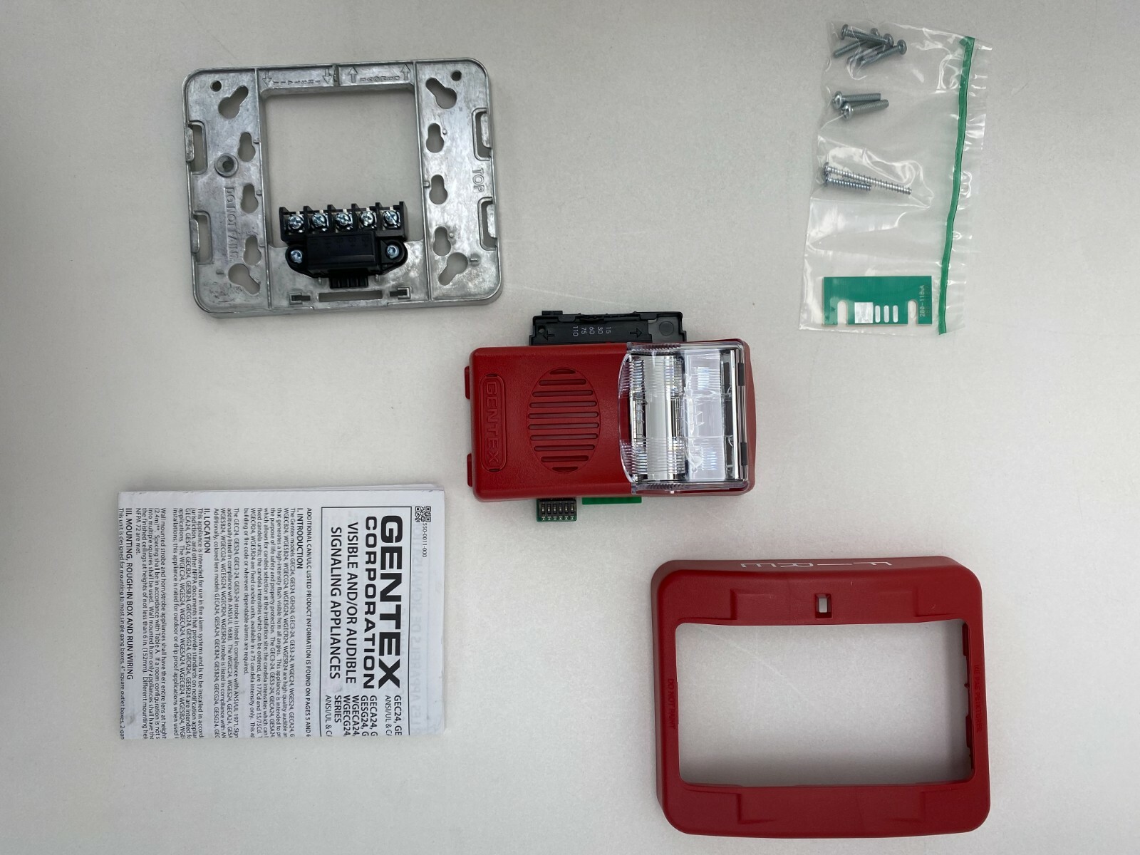 GENTEX GEC3-24WR - Horn/Strobe, Selectable Candela Strobe, Wall Mount ...