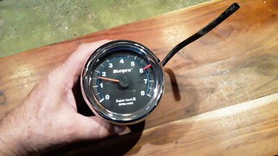 Sunpro Sun Super Tachometer II 8,000 RPM Blue Line | eBay