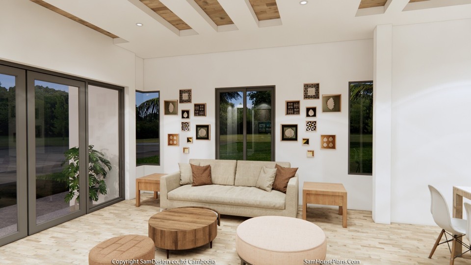 33x30 Feet House Design Plan 10x9 Meter 5 Beds 4 Baths Hip Roof (A4 ...