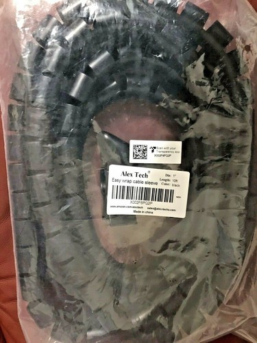 Easy Wrap Cable Sleeve 1 In 10Ft by Alex Tech for Cord Wires Computer ...