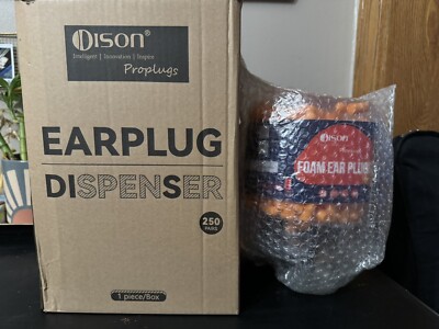 Dison Pro Plug Ear Plug Dispenser Desk Stand w/ 250 Pairs Of Ear Plugs ...