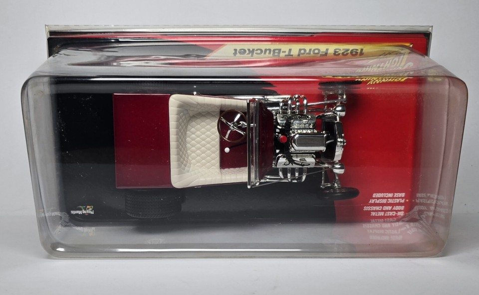Johnny Lightning 1923 Ford T-Bucket 1:18 Scale Diecast Red with Flames ...
