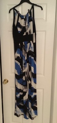 London Style Collection Women's Dress Size Small Blue Black White NWT ...