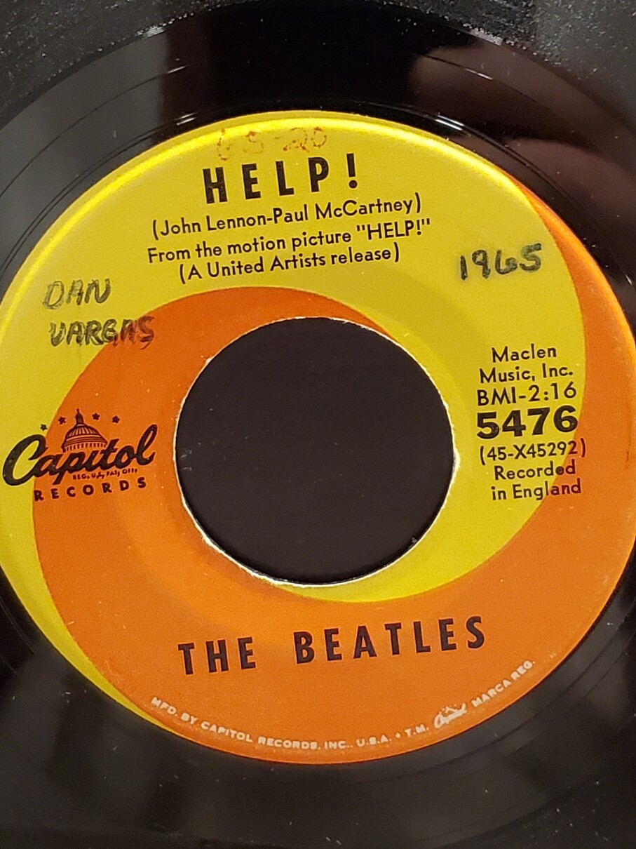 THE BEATLES 7" 45 RPM "Help!" & "I'm Down" VG condition | eBay