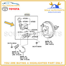 Toyota Genuine OEM 47201-48030 Cylinder Sub-assy Brake Master ...