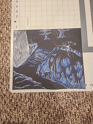 Surreal Dreamscape Cave Forest Landscape Pastel On Black Paper | eBay