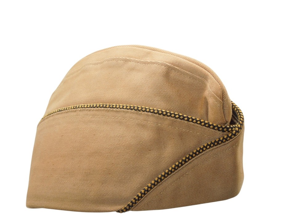 WWII US Army & AAF Khaki Officer Lt. Colonel Overseas Garrison Cap Hat ...