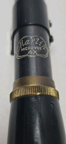 Vintage MARLIN Micro-Vue 4X .22 Rimfire Rifle Scope w/Rings and Marlin ...