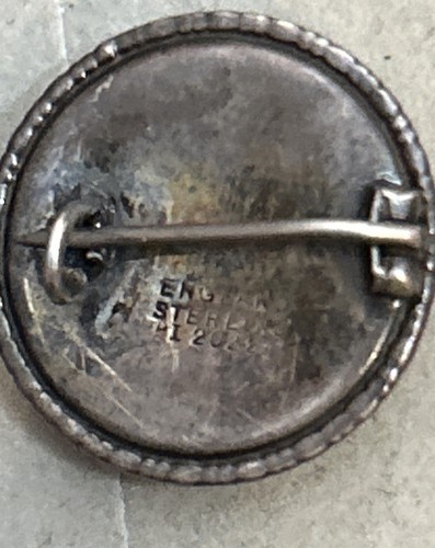 MADE IN ENGLAND STERLING ENAMEL ON FOIL? Early C Claps Long Sterling ...