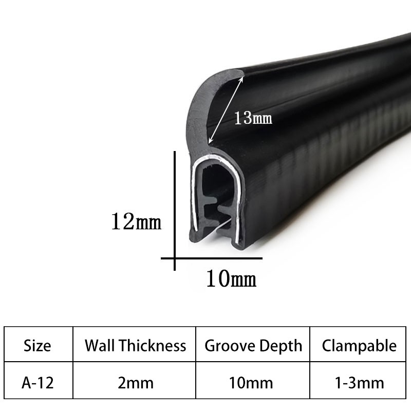 Rubber Edge Strip Seal winged U-Type Car Door Edge Guard Molding Trim ...
