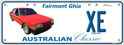 Novelty Number Plate - Ford XE Fairmont Ghia - Sm AUS Licence Plate ...